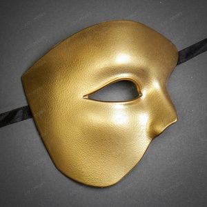 ILOVEMASKS | Accessories | Phantom Of The Opera Half Face Mask Gold ...